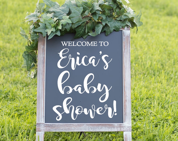 Welcome Baby Shower Sign DIY Rustic Baby Shower Sign Custom Baby Shower ...