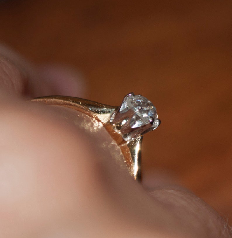 0.48ct Old Mine Cut Diamond Ring Val 4.750K 2.10gms 18ct - Etsy