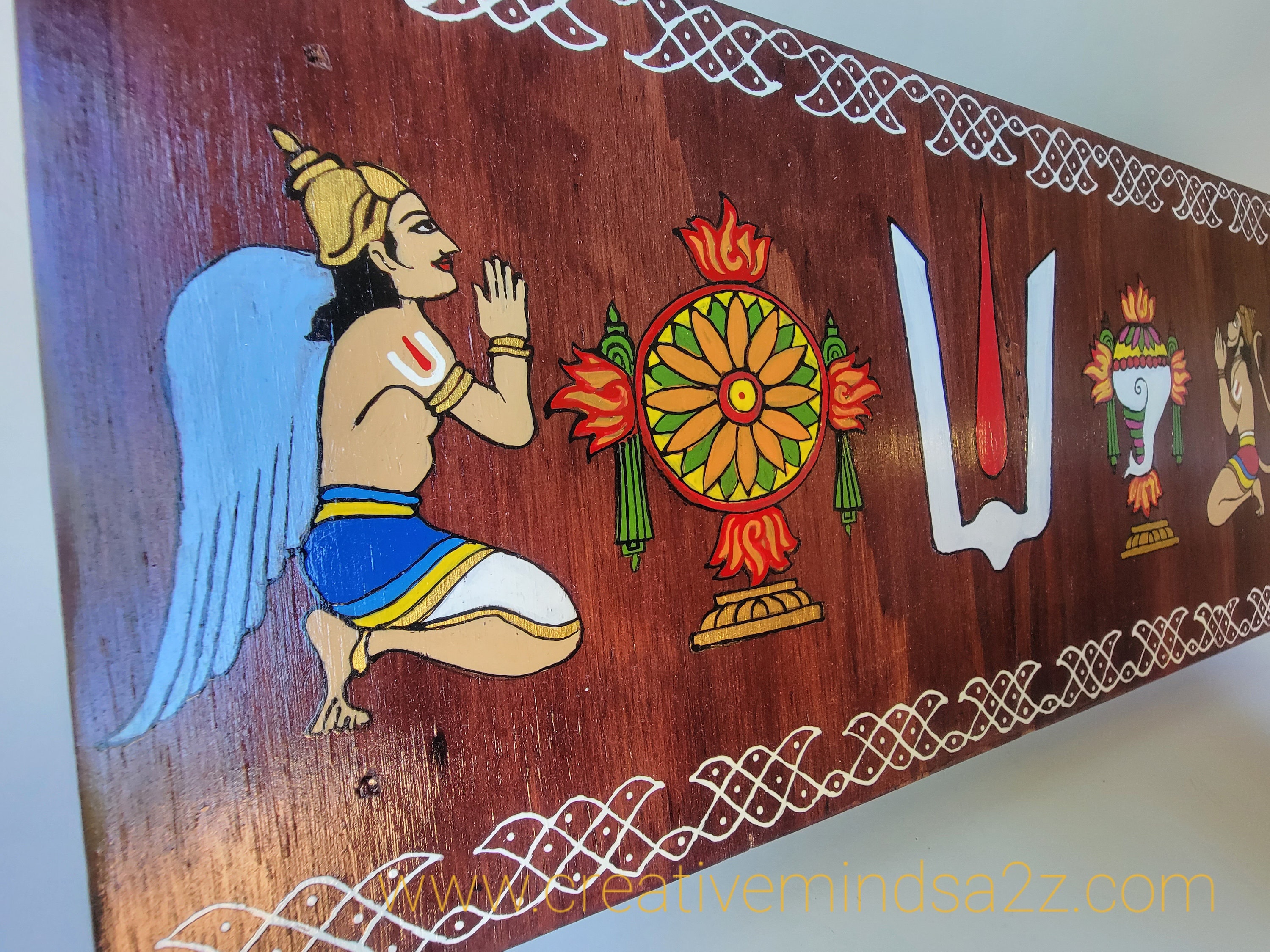 Floor Stool Shanku Chakra Namam Manai Manaipalagai Floor Art - Etsy