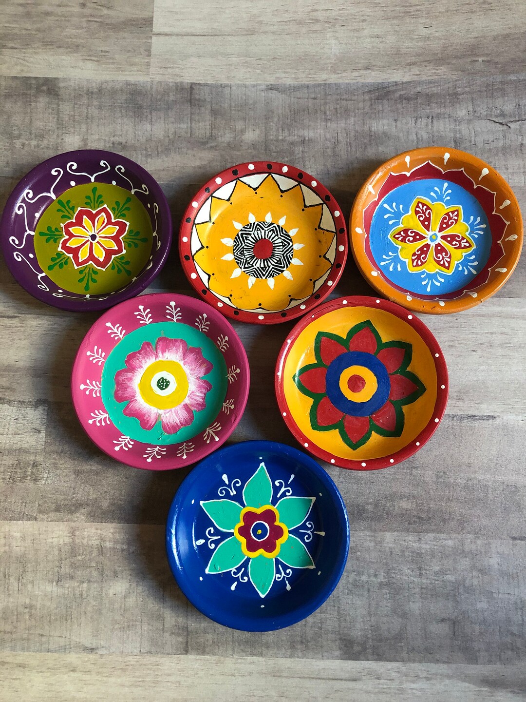 Clay Diya Handpainted With Beautiful Art/diwali Decor/home Decor ...