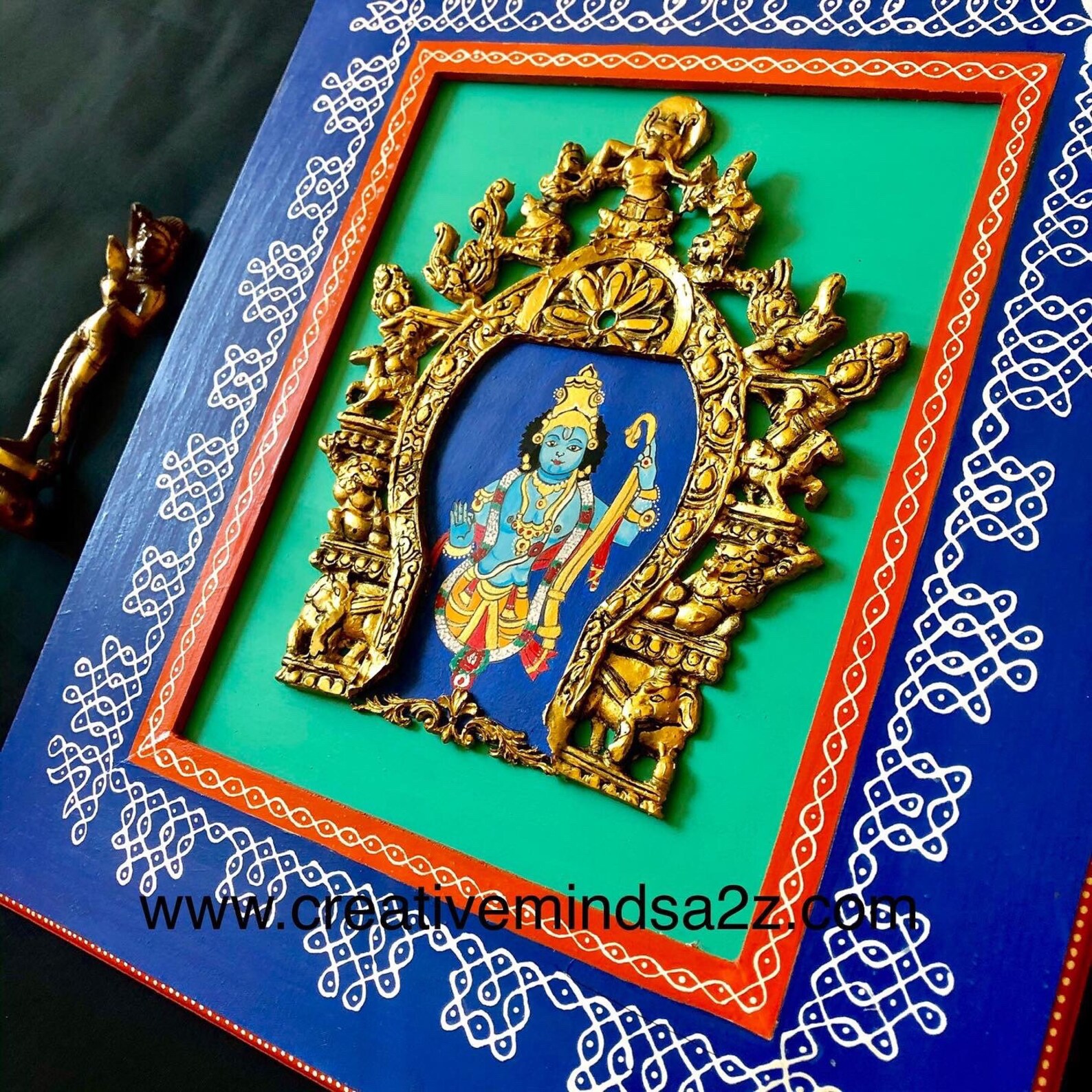 Beautiful Prabhavali Frame With Lord Raama Painting Kolam - Etsy