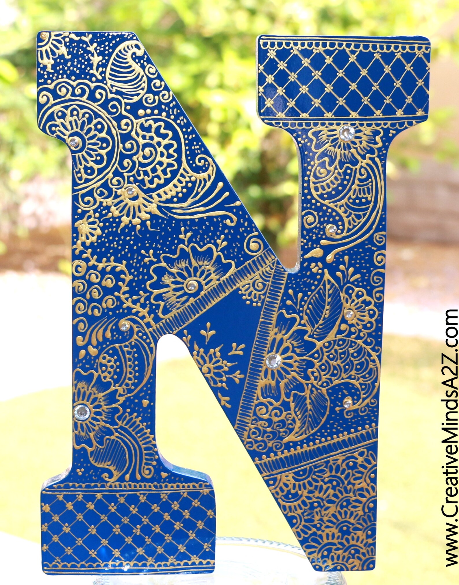 9 Personalized Henna Wooden Letters Henna Letters | Etsy