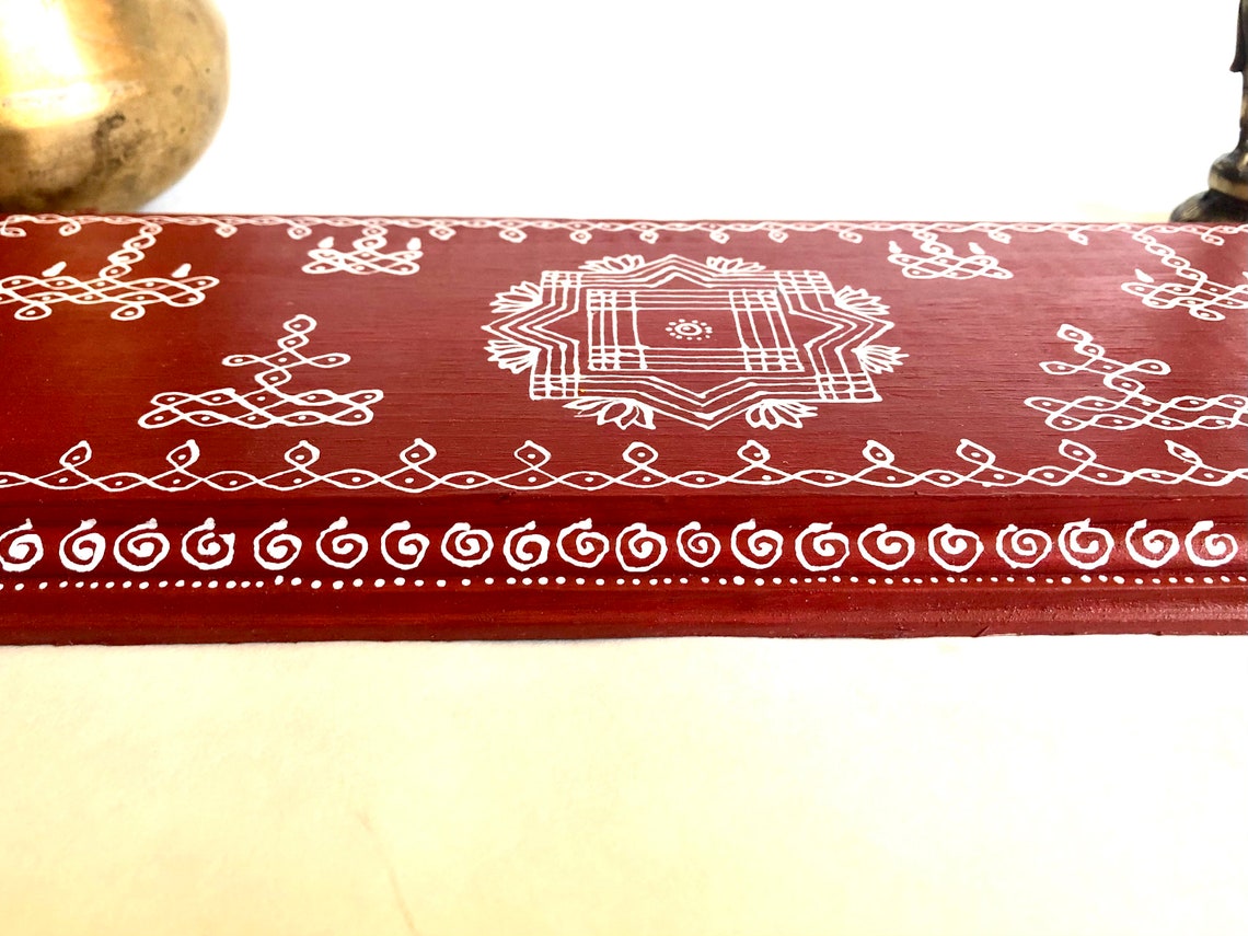 Wood Manai Kolam Rangoli Traditional Floor Art Festival Diwali | Etsy