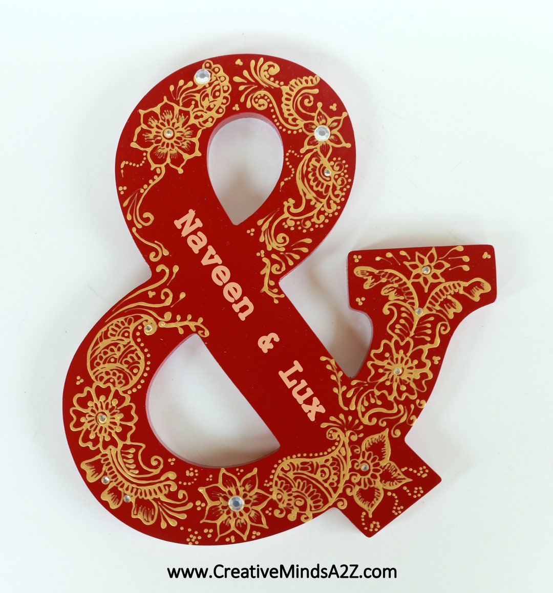 9 Personalized Henna Wooden Letters Henna Custom Wedding - Etsy