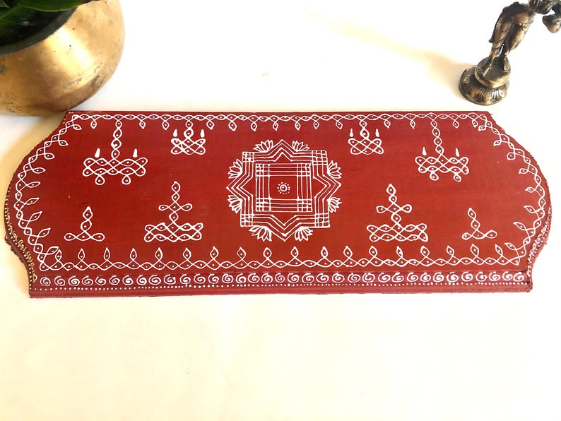 Wood Manai Kolam Rangoli Traditional Floor Art Festival Diwali | Etsy
