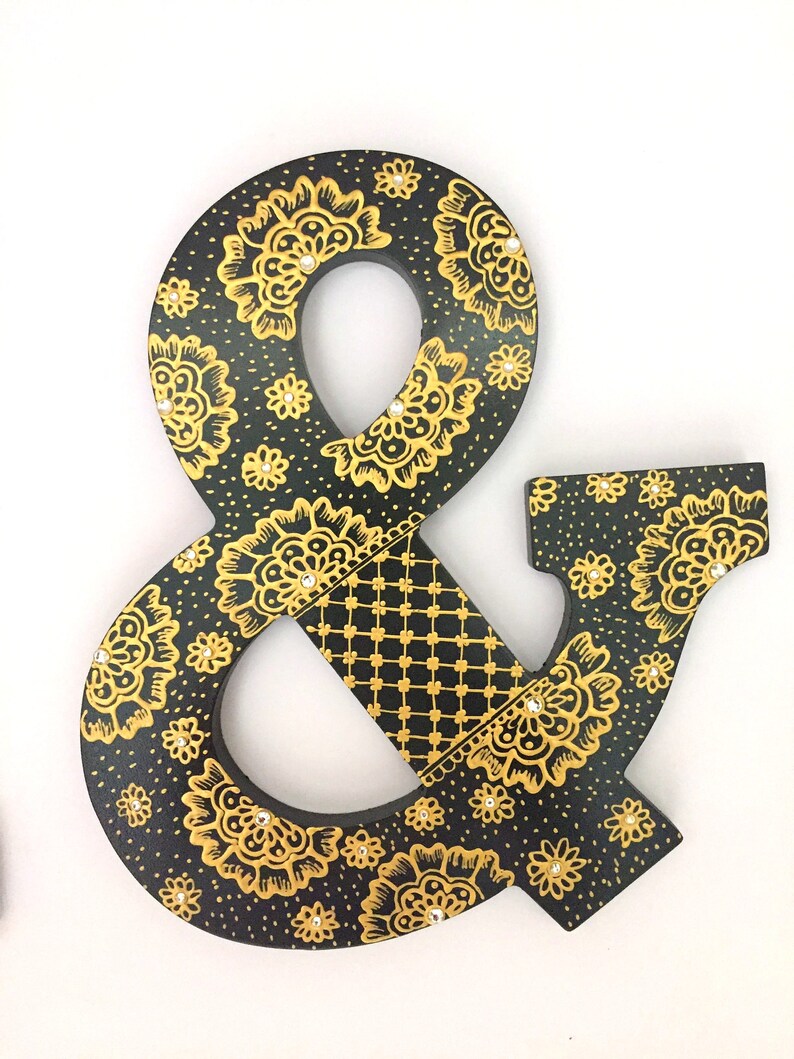 9 Personalized Henna Wooden Letters Henna Letters | Etsy