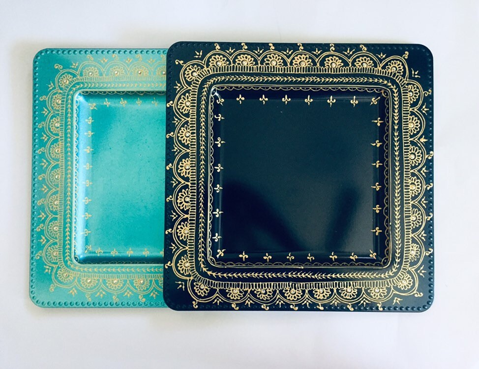 Decorated Indian Pakistan Thali Decorated Pooja Thali/henna - Etsy