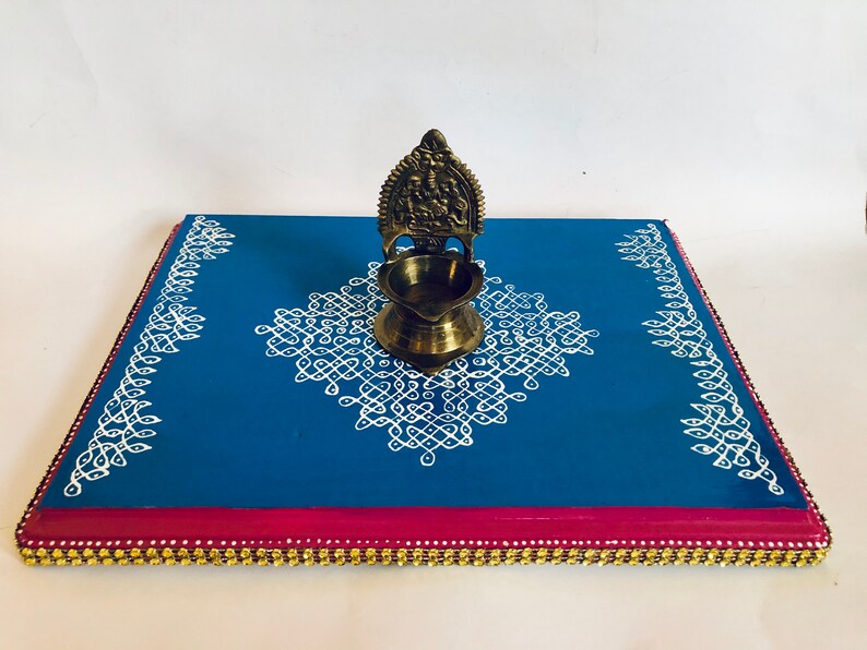 Wood Manai Kolam Rangoli Traditional Floor Art Festival Diwali - Etsy ...