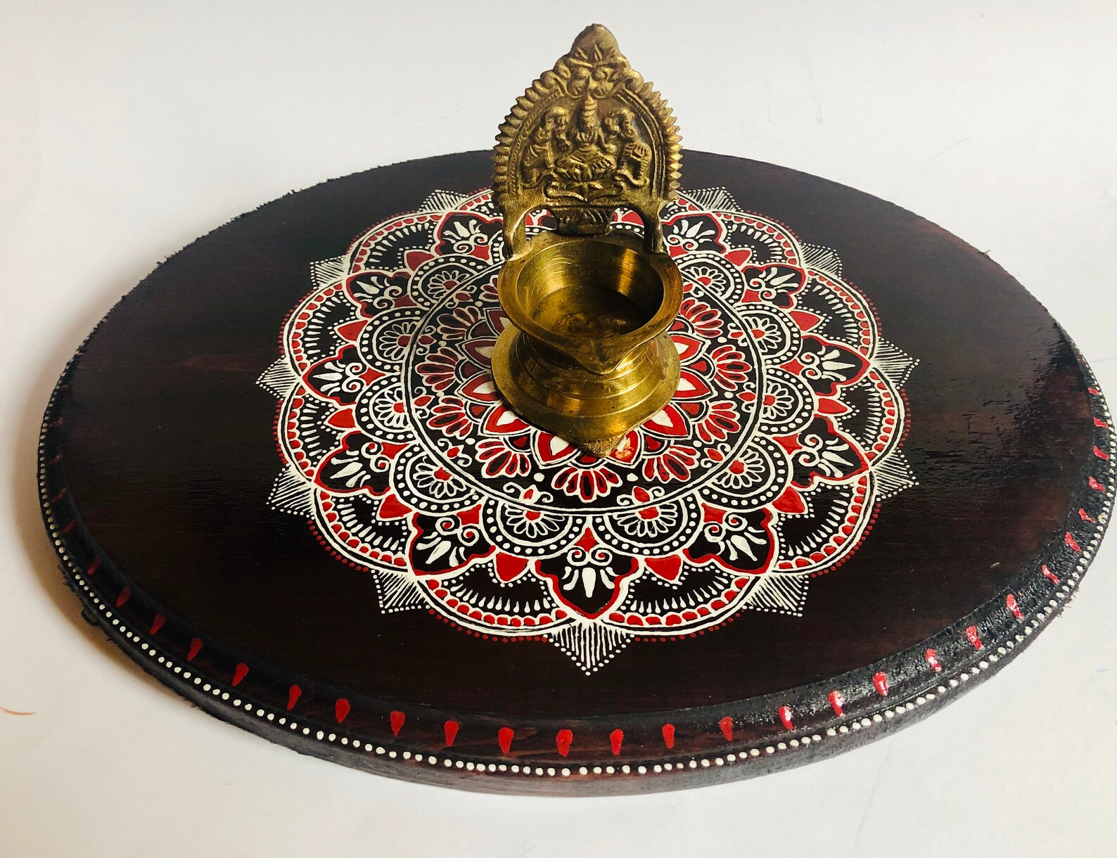 Wood Manai Kolam Mandala Rangoli Traditional Floor Art - Etsy