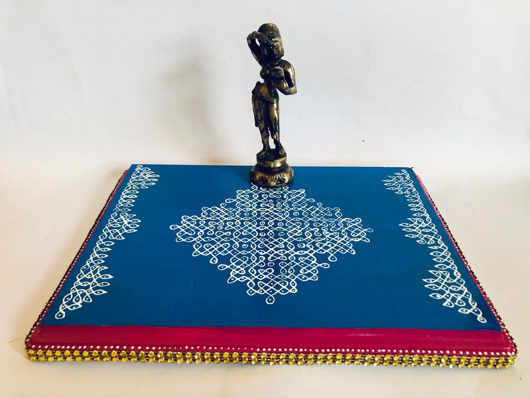 Wood Manai Kolam Rangoli Traditional Floor Art Festival Diwali - Etsy ...