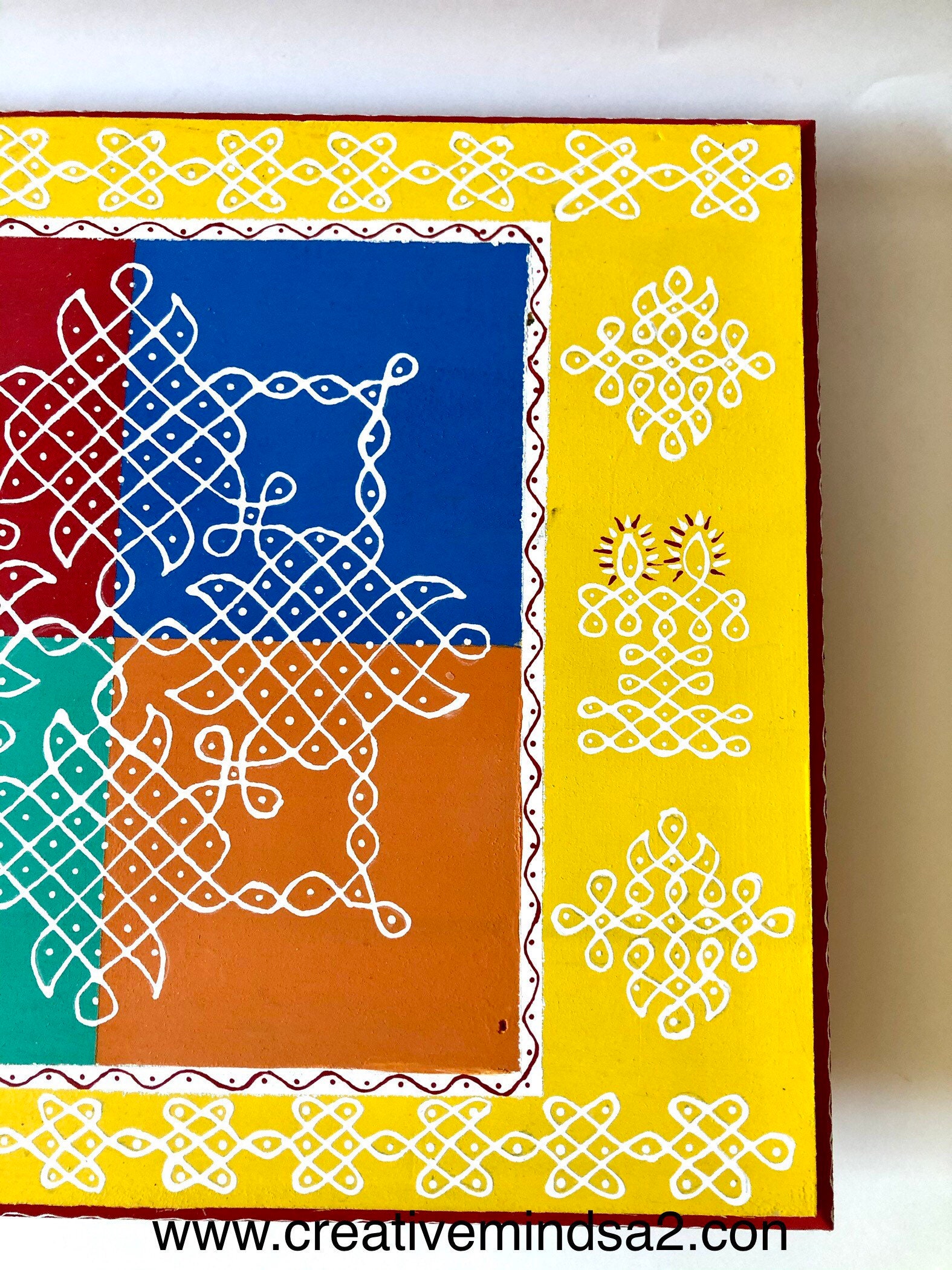 Floor Stool Kolam Rangoli Manai Manaipalagai Floor Art - Etsy