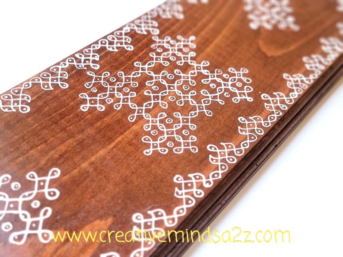 Wood Manai Kolam Rangoli Traditional Floor Art Festival Diwali - Etsy