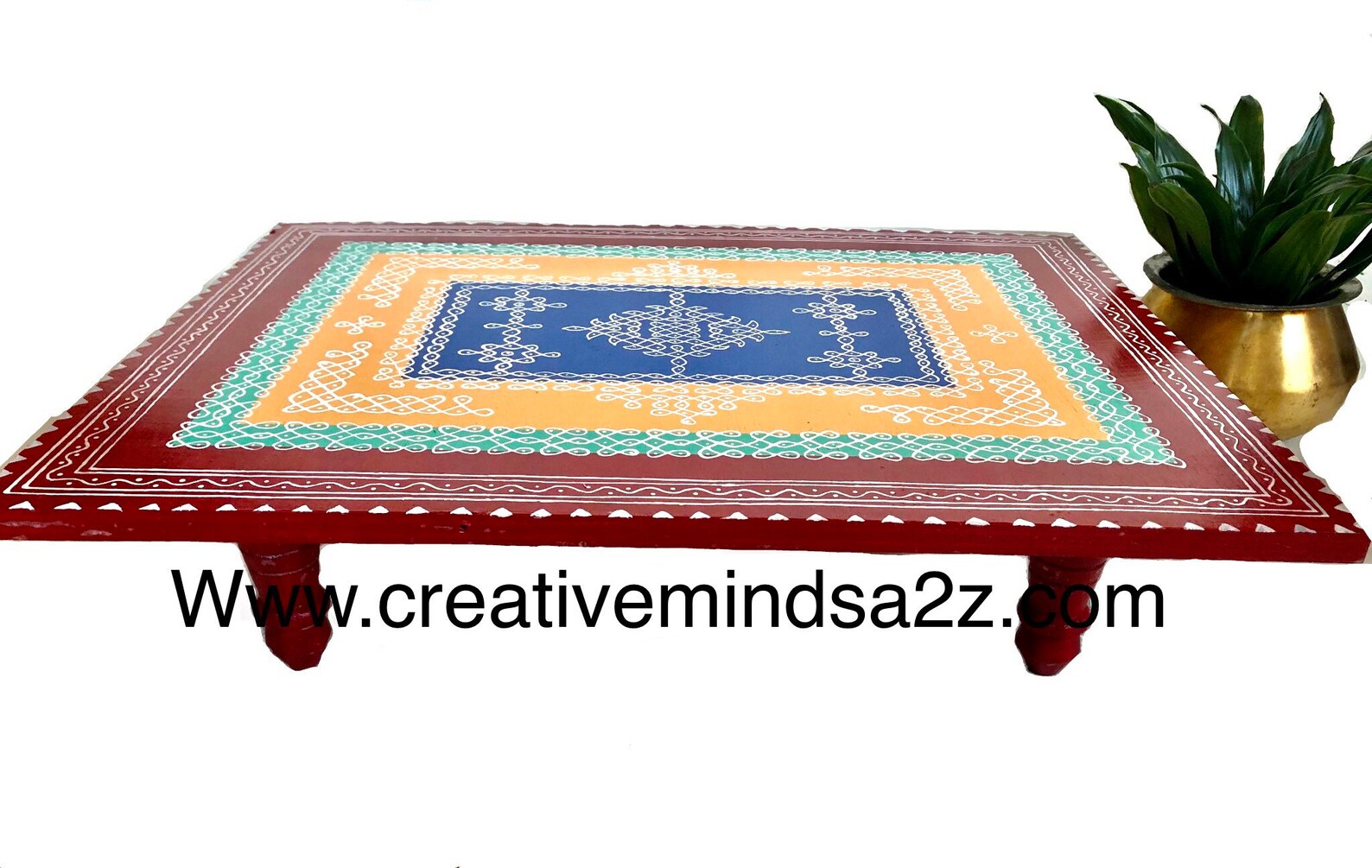 Floor Stool Kolam Rangoli Manai Manaipalagai Floor Art - Etsy