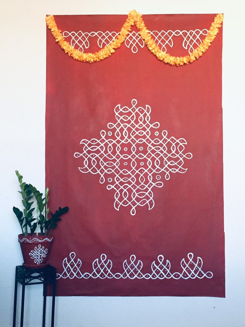 Indian Floor Art Rangoli Art Kolam Mandala Wall Art Hindu - Etsy India