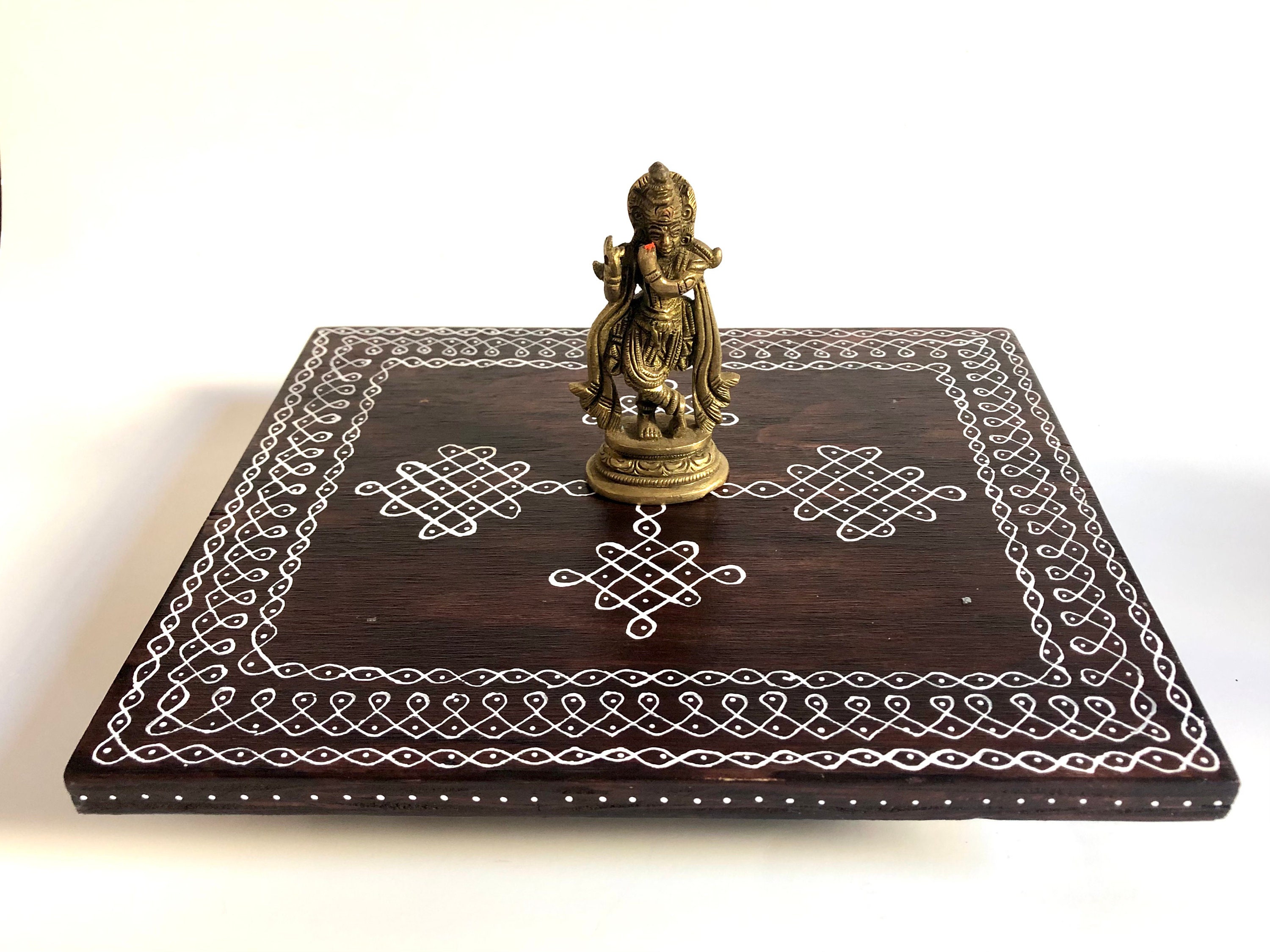 9.25in X7.5in Stool Kolam Rangoli Manai Manaipalagaifestival | Etsy