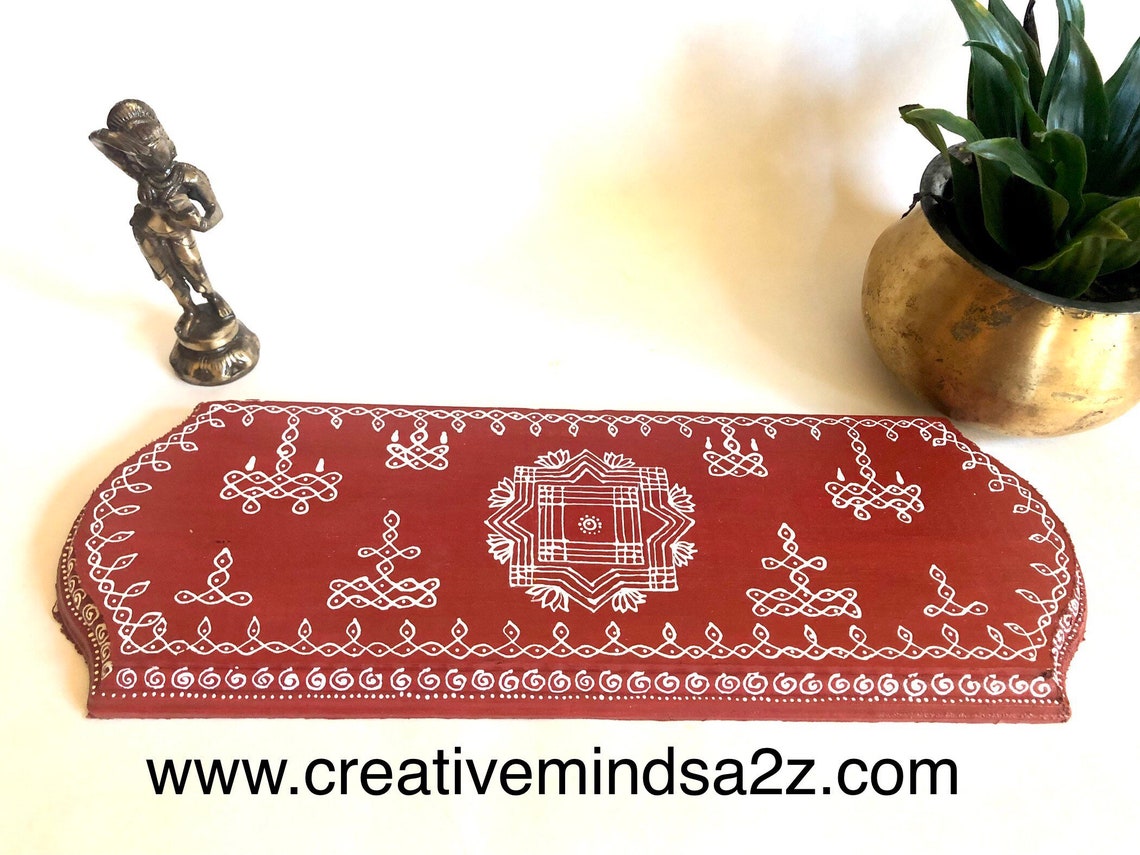Wood Manai Kolam Rangoli Traditional Floor Art Festival Diwali - Etsy