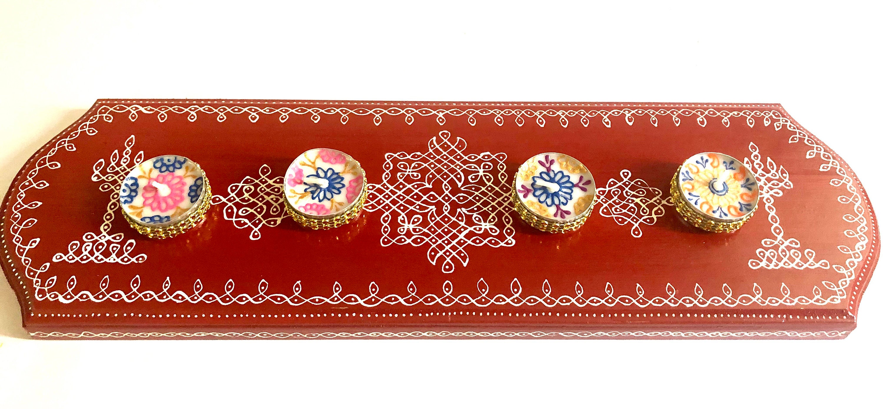 Wood Manai Kolam Rangoli Traditional Floor Art Festival Diwali | Etsy