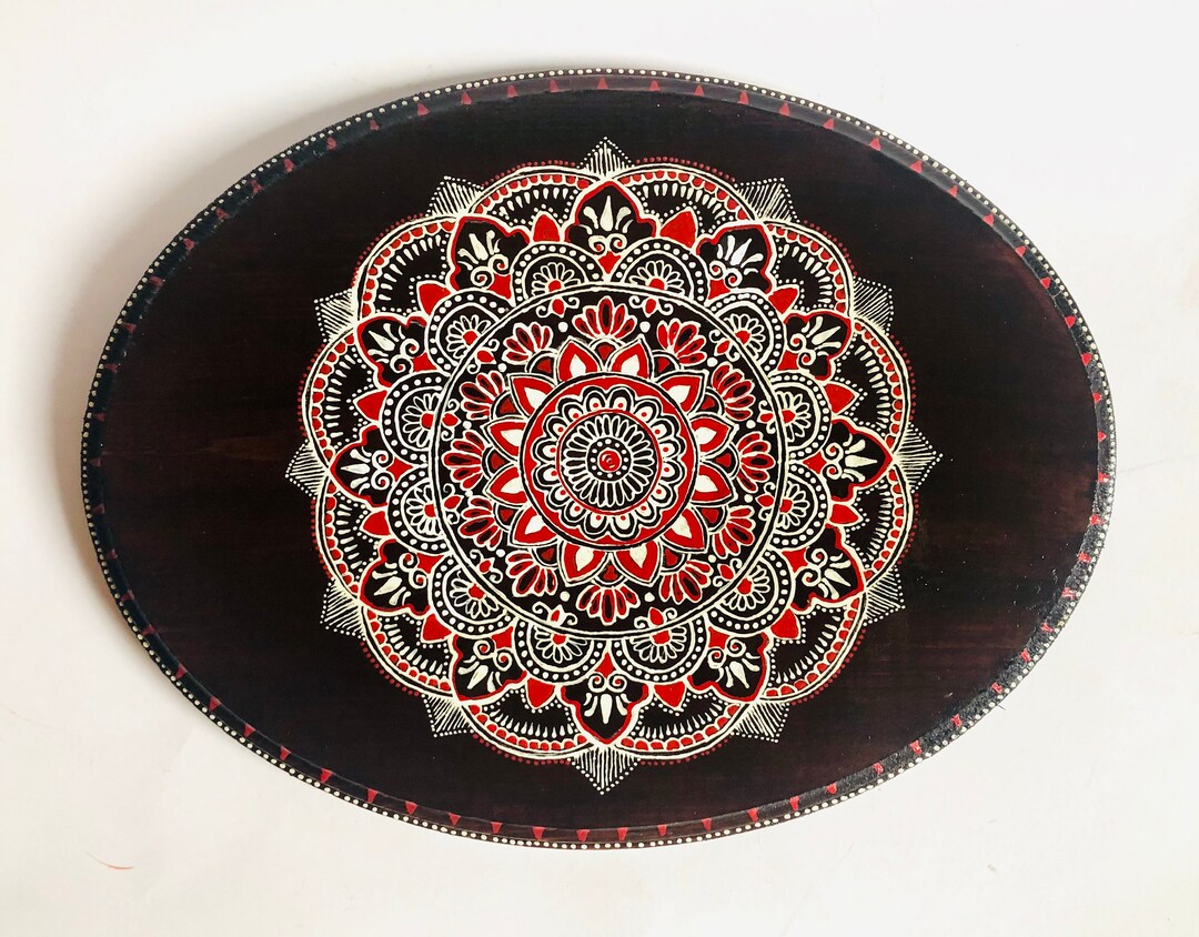 Wood Manai Kolam Mandala Rangoli Traditional Floor Art - Etsy