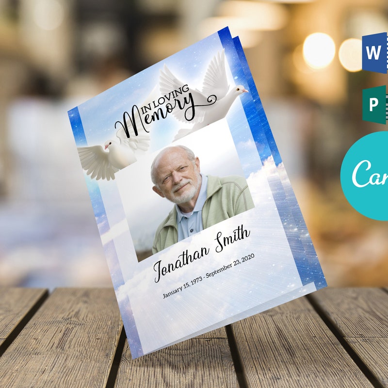 Blue Funeral Background - Etsy