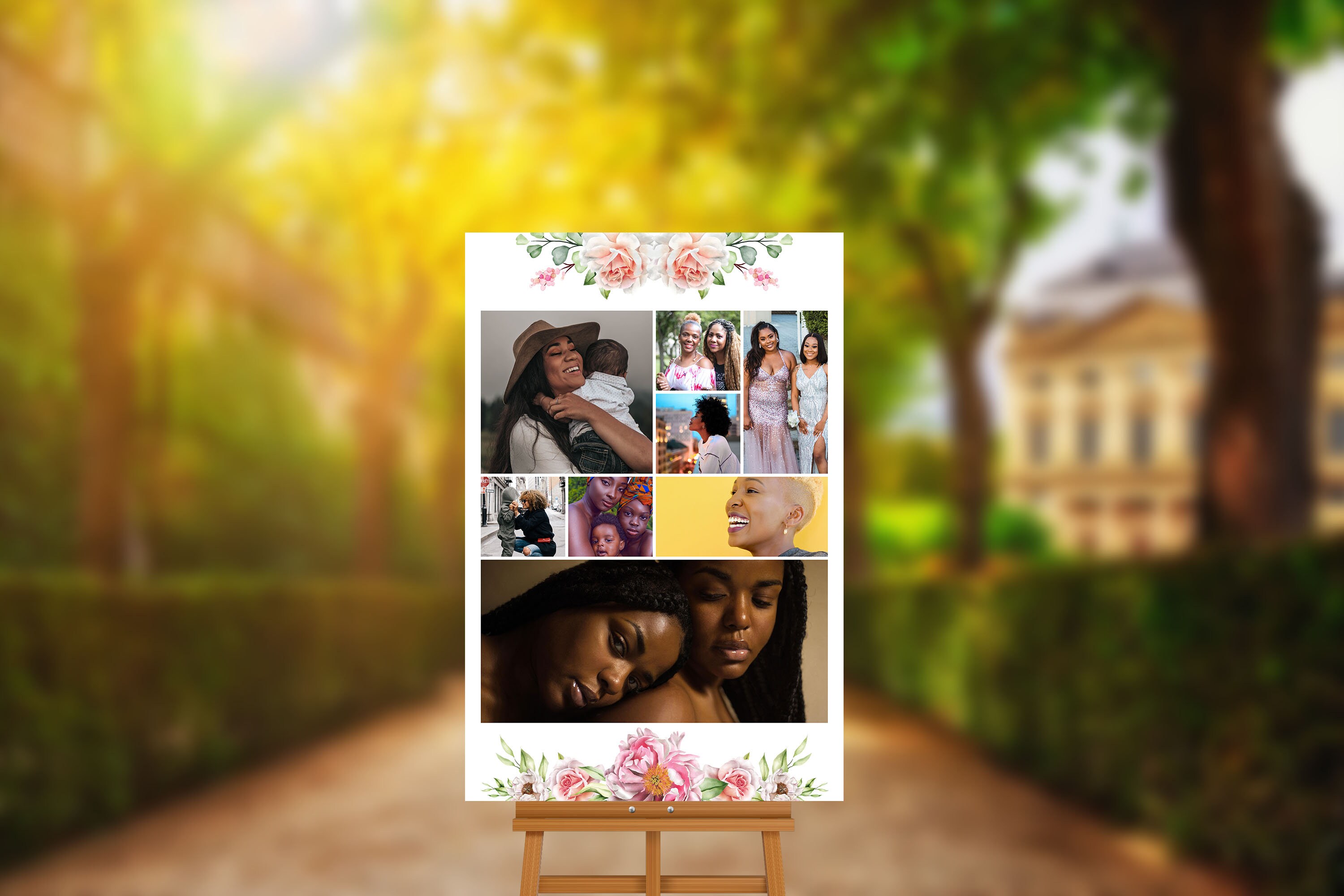 Funeral Photo Display Poster for Men or Women, in Loving Memory or ...