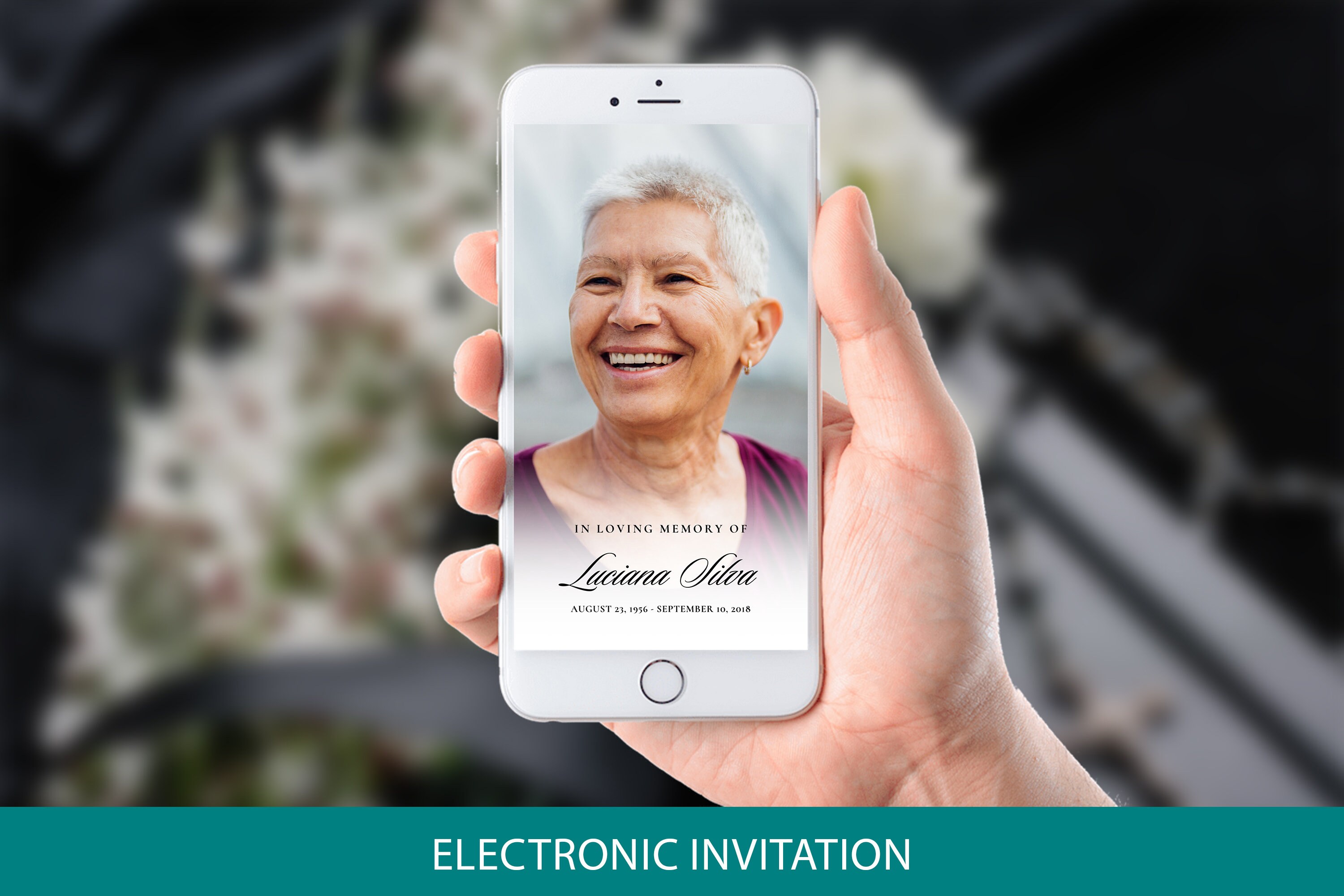 Minimalist Funeral Invitation, Printable and Electronic Invitation ...
