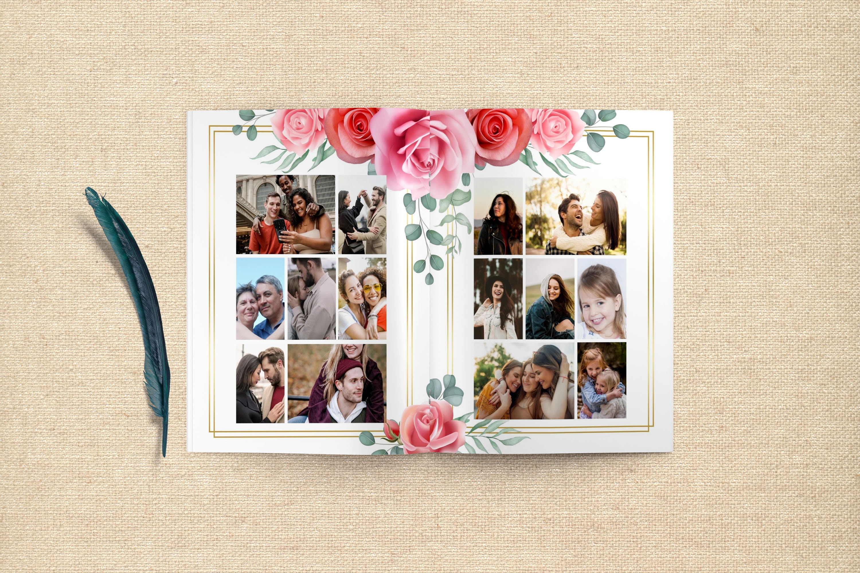 Pink Rose Funeral Program Template – Editable Celebration of Life ...