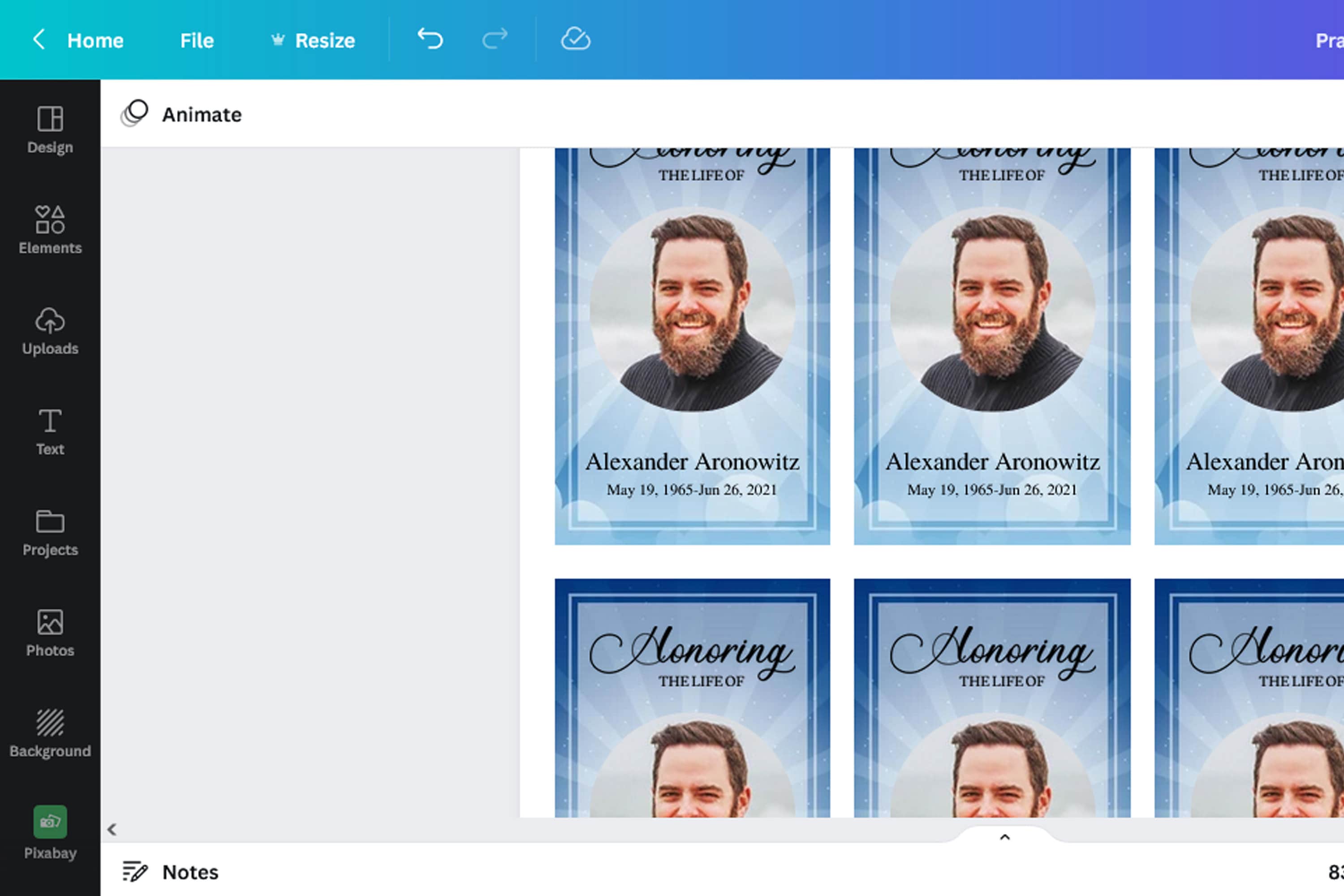 Heavenly Sky Prayer Card Template | Microsoft Word and Canva Template ...