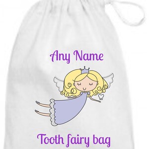 Personalised Beautiful Tooth Fairy Bag / Keepsake - Etsy