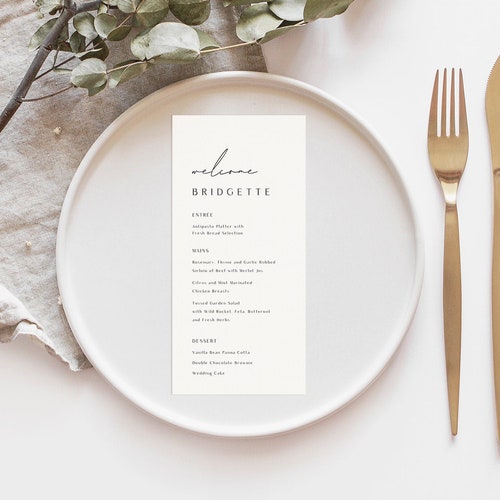Arch Table Menu Placecard Wedding Menus Place Cards - Etsy
