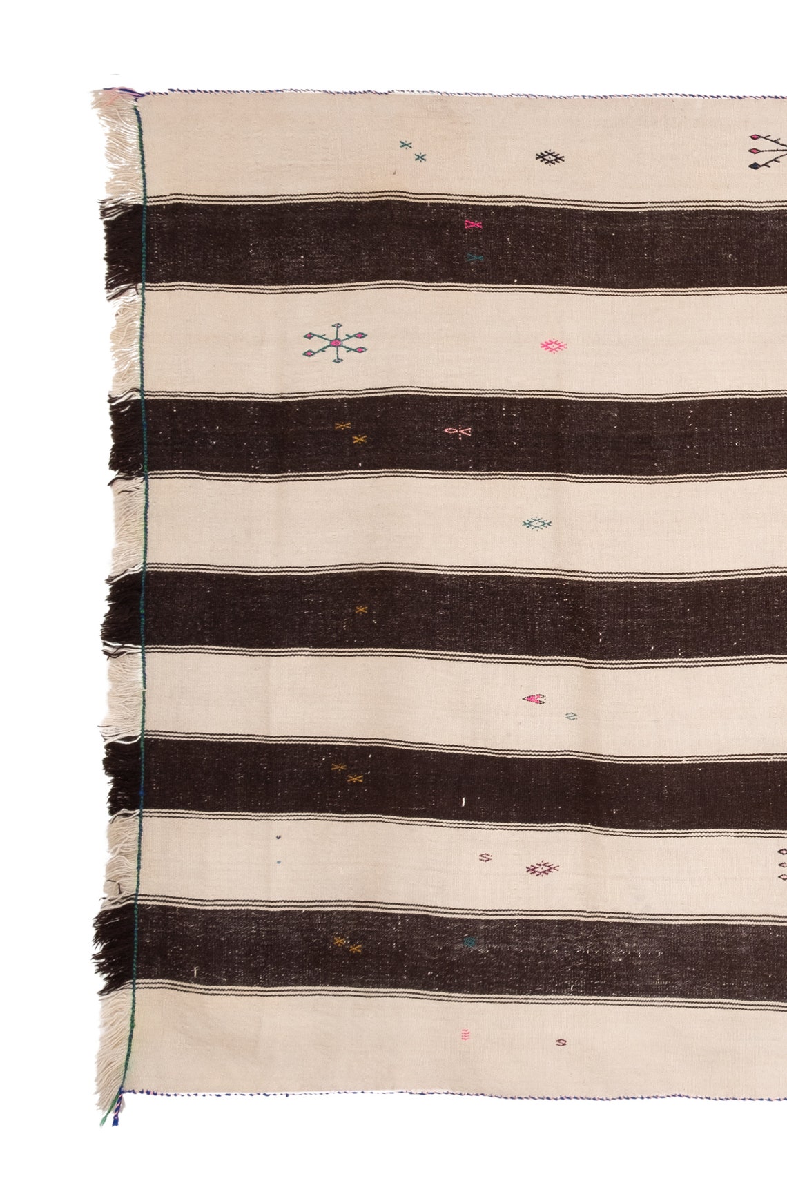 Handwoven Wool Kilim, Interior Design Rustic Stripe Kilim Rug, Vintage ...