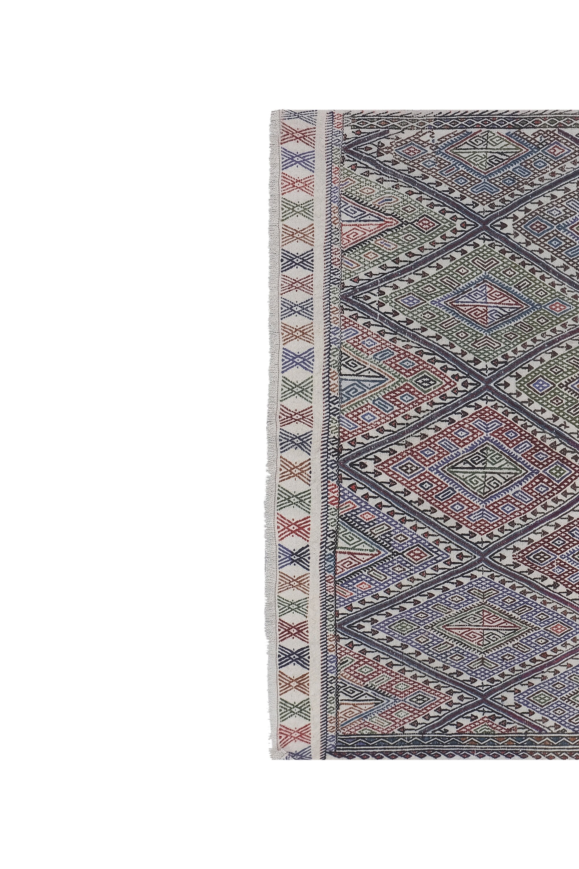 Vintage Hand Embroidered Diamond Pattern Wall Hanging Kilim - Etsy