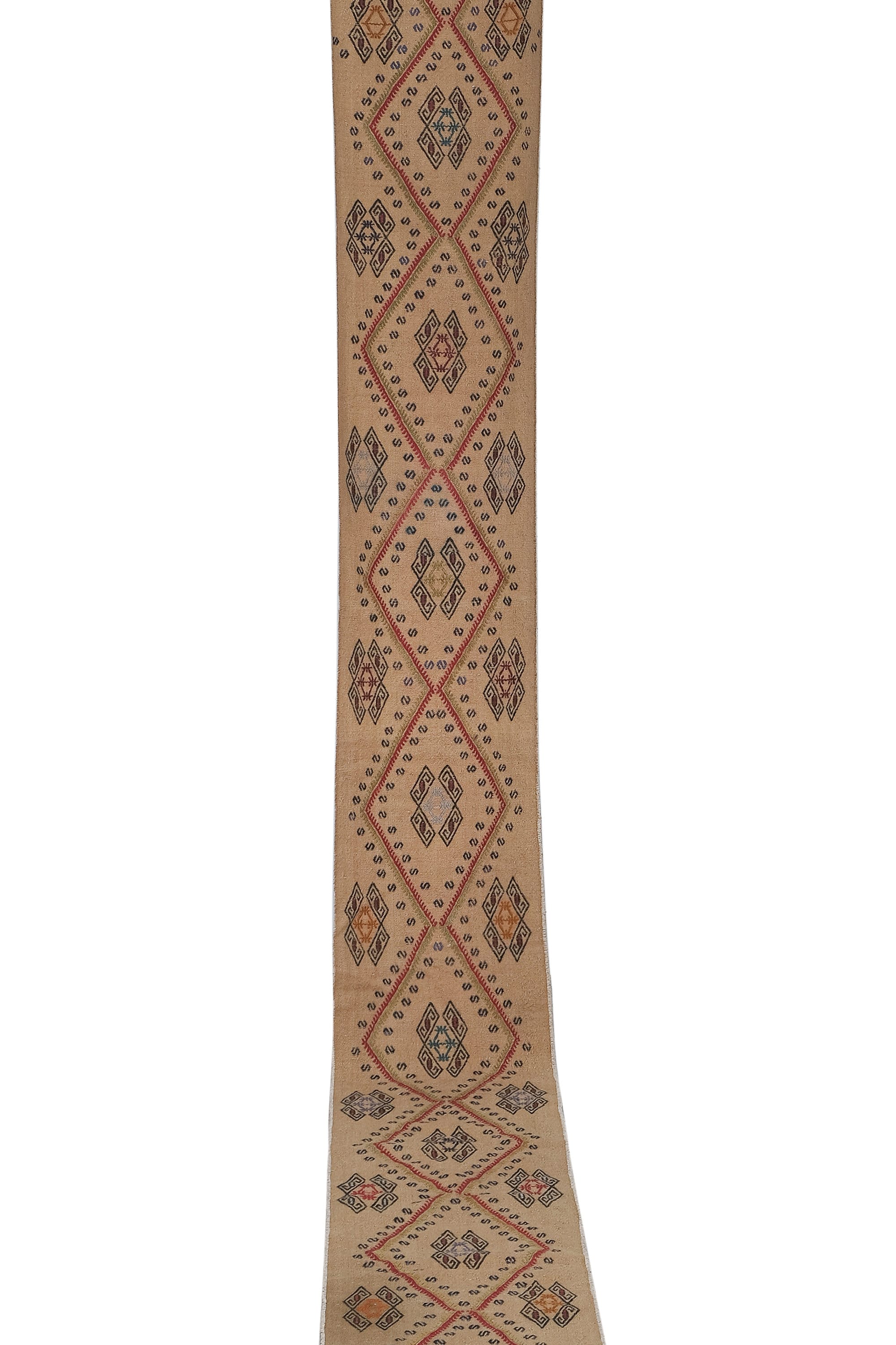 Mid Century Turkish Long and Narrow Kilim Runner With Modern Design ...