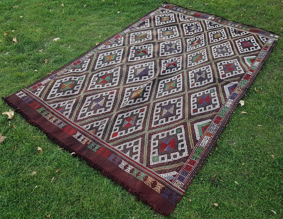 Dark Color Rug Vintage Modern Style for Kids Room Living - Etsy