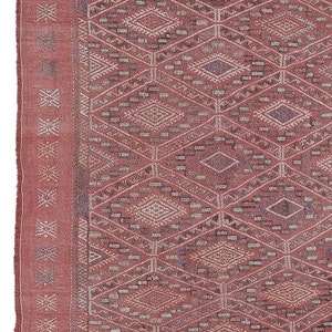 Vintage Hand Embroidered Diamond Pattern Soft Warm Colors Wall - Etsy