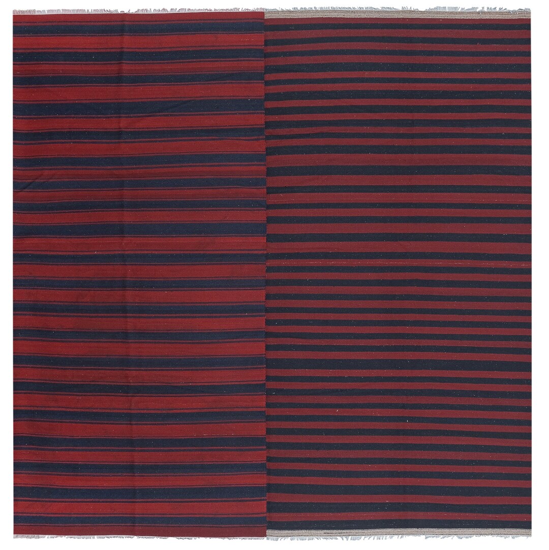 Oversize Bohemian Striped Wool Kilim Rug, Large Turkish Kelim Rug for ...