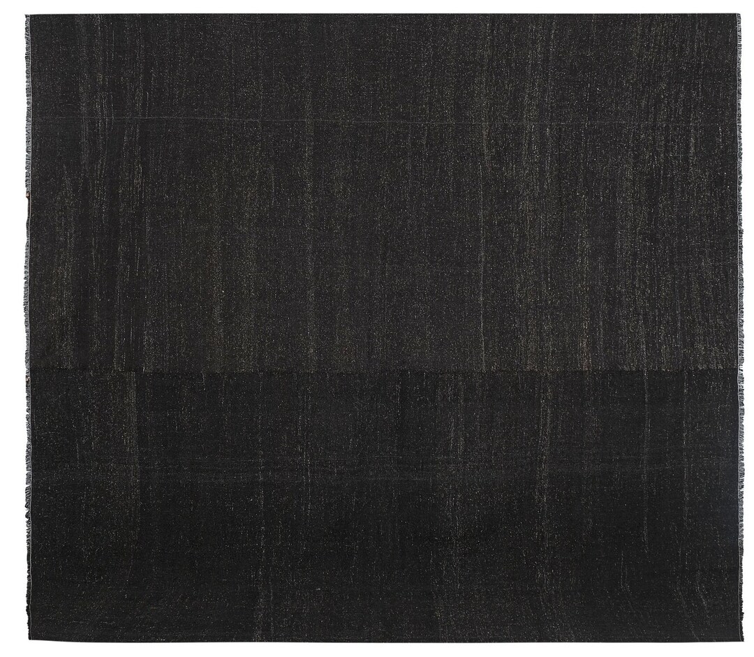 Oversized Square Goat Hair Kilim, Made of Natural Undyed Wool 20th ...