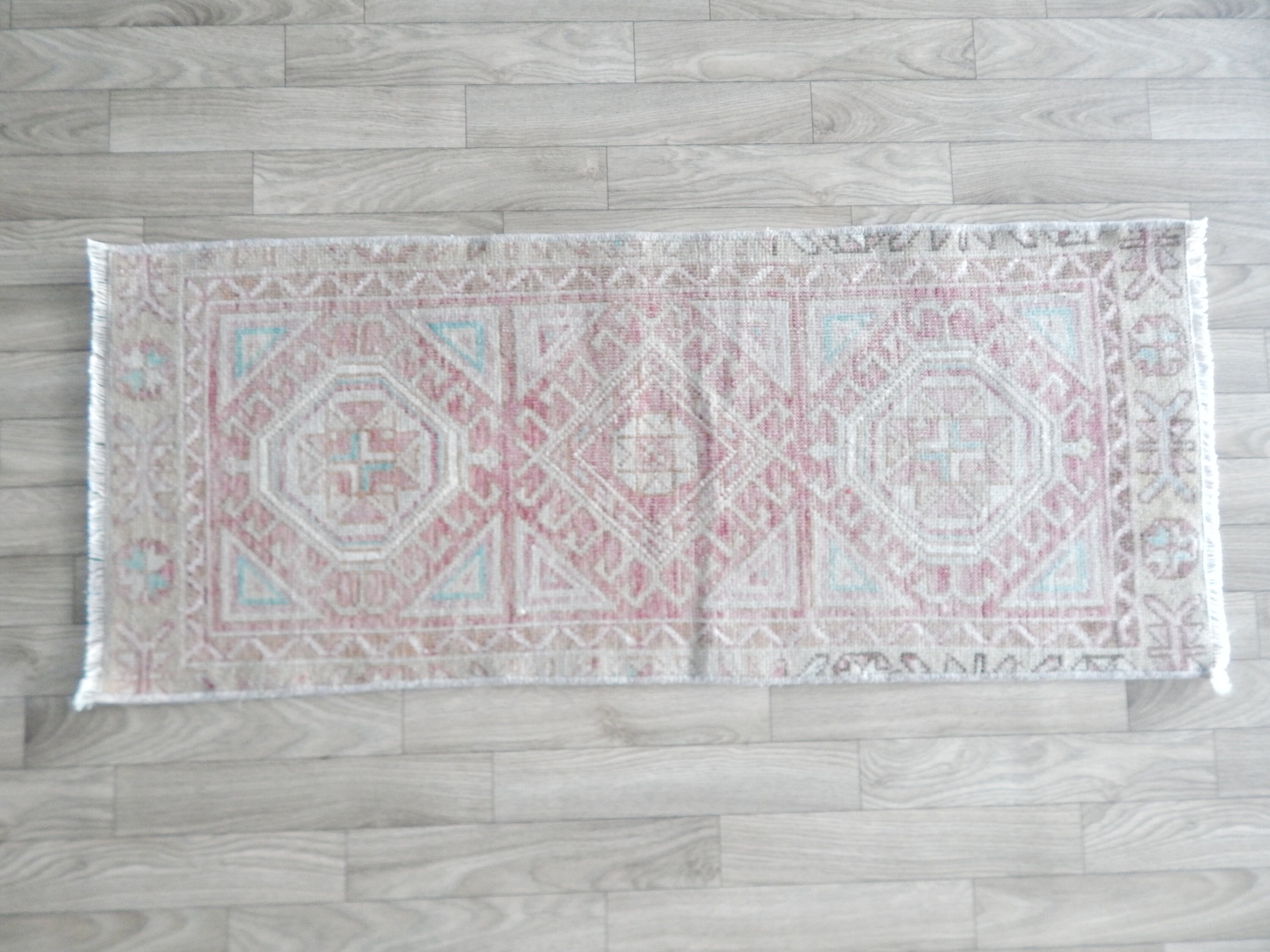 Little Narrow Runner Wool Pile Small Turkish Floor Mat Carpet | Etsy