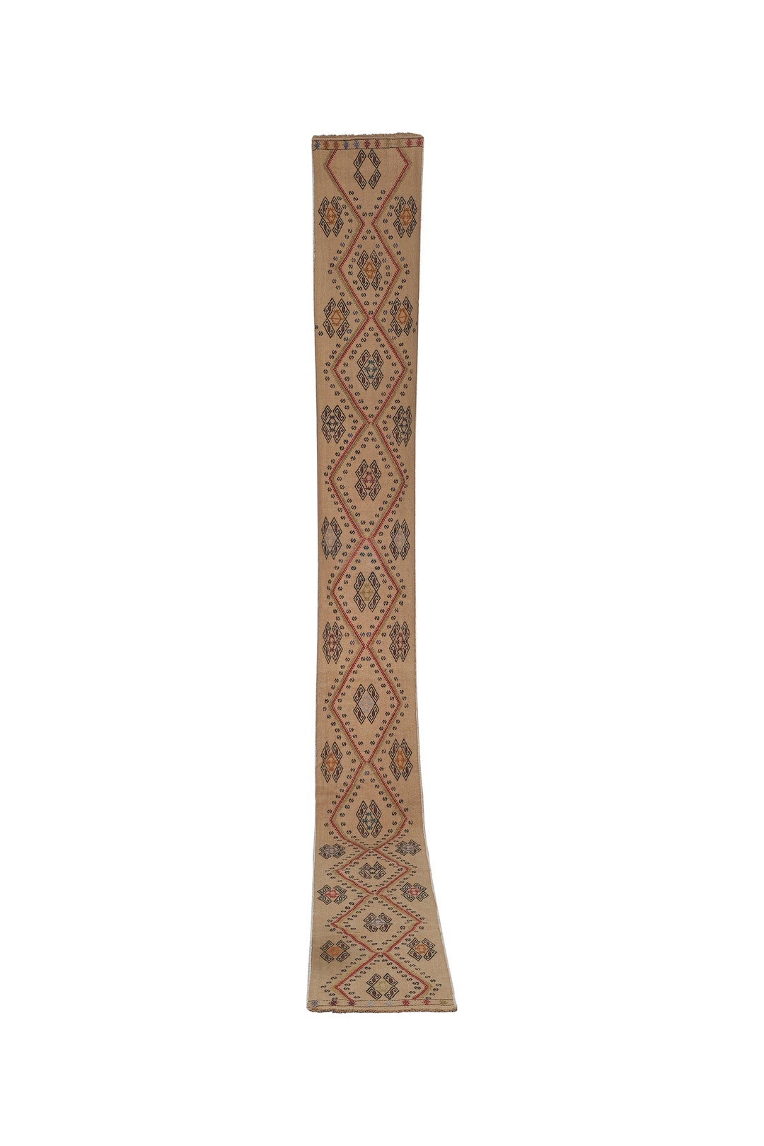 Mid Century Turkish Long and Narrow Kilim Runner With Modern Design ...
