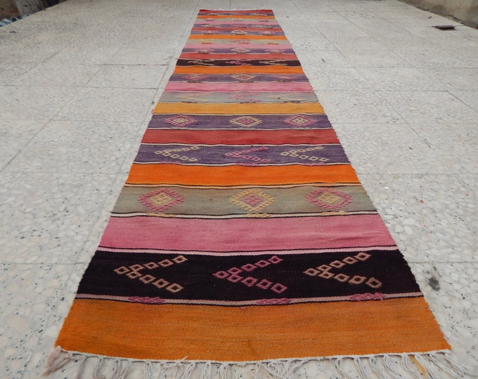 KITCHEN RUNNER With Colorful Stripes Soft Colors Bohemian - Etsy