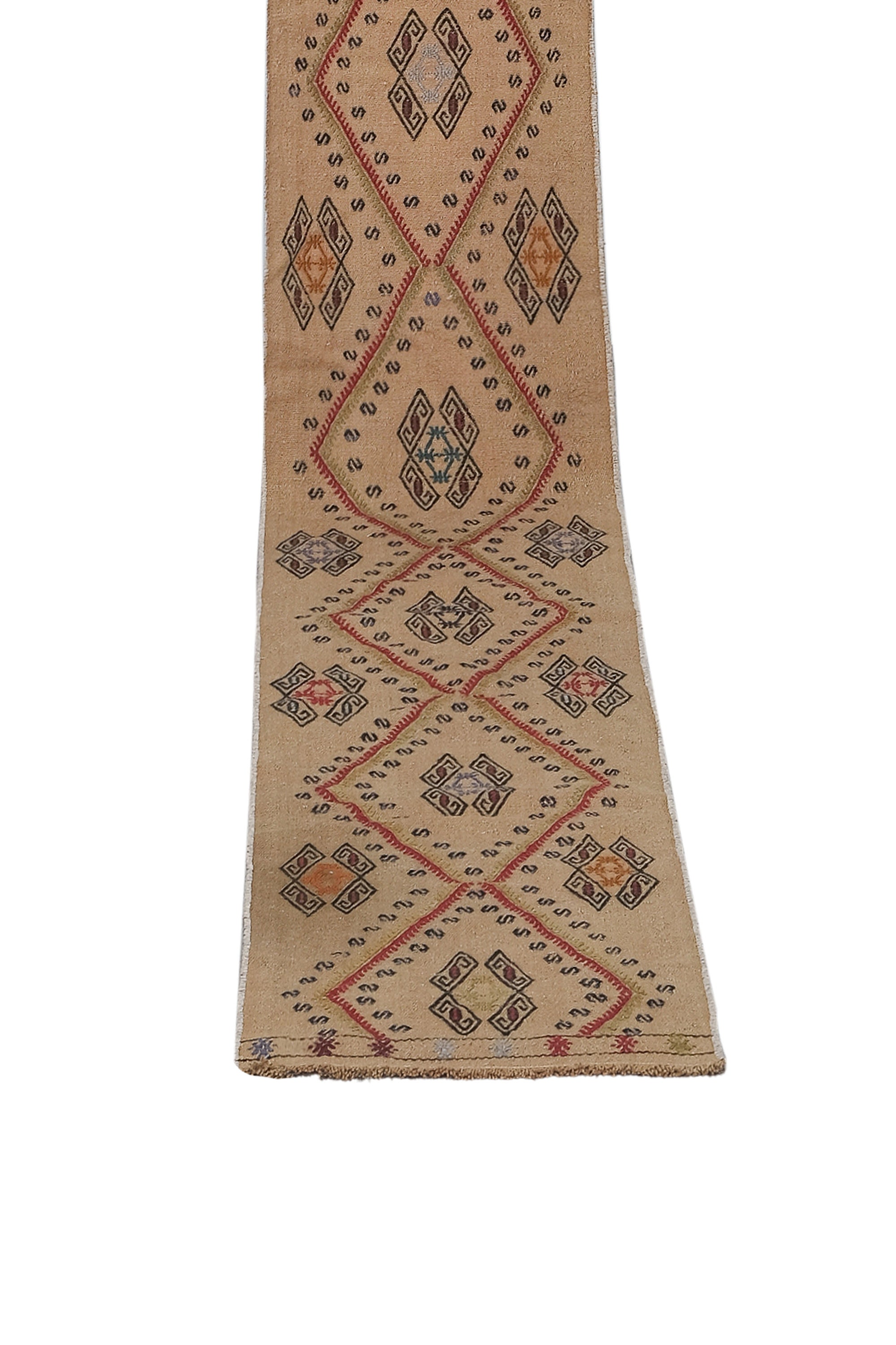 Mid Century Turkish Long and Narrow Kilim Runner With Modern Design ...
