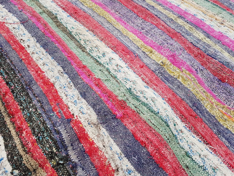 Vintage Handmade Turkish Striped Large Pala Kilim Rug Rag - Etsy