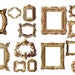 16 Gold Frames Printable Stickers, Png Digital Files V4 - Etsy Canada