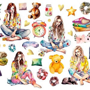 200 Good Night Printable Stickers, COMMERCIAL USE, PNG, Digital ...