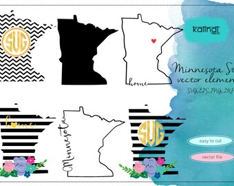 Mn State Silhouette | Etsy
