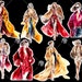 32 Glamour Girls Printable Stickers COMMERCIAL USE PNG - Etsy