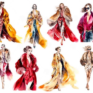 32 Glamour Girls Printable Stickers, COMMERCIAL USE, PNG, Digital ...