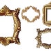 16 Gold Frames Printable Stickers, Png Digital Files V4 - Etsy Canada