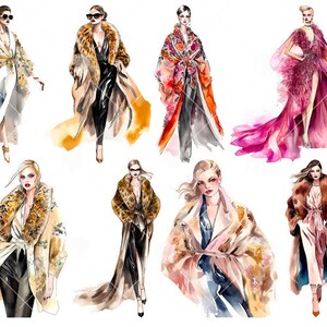 32 Glamour Girls Printable Stickers, COMMERCIAL USE, PNG, Digital ...