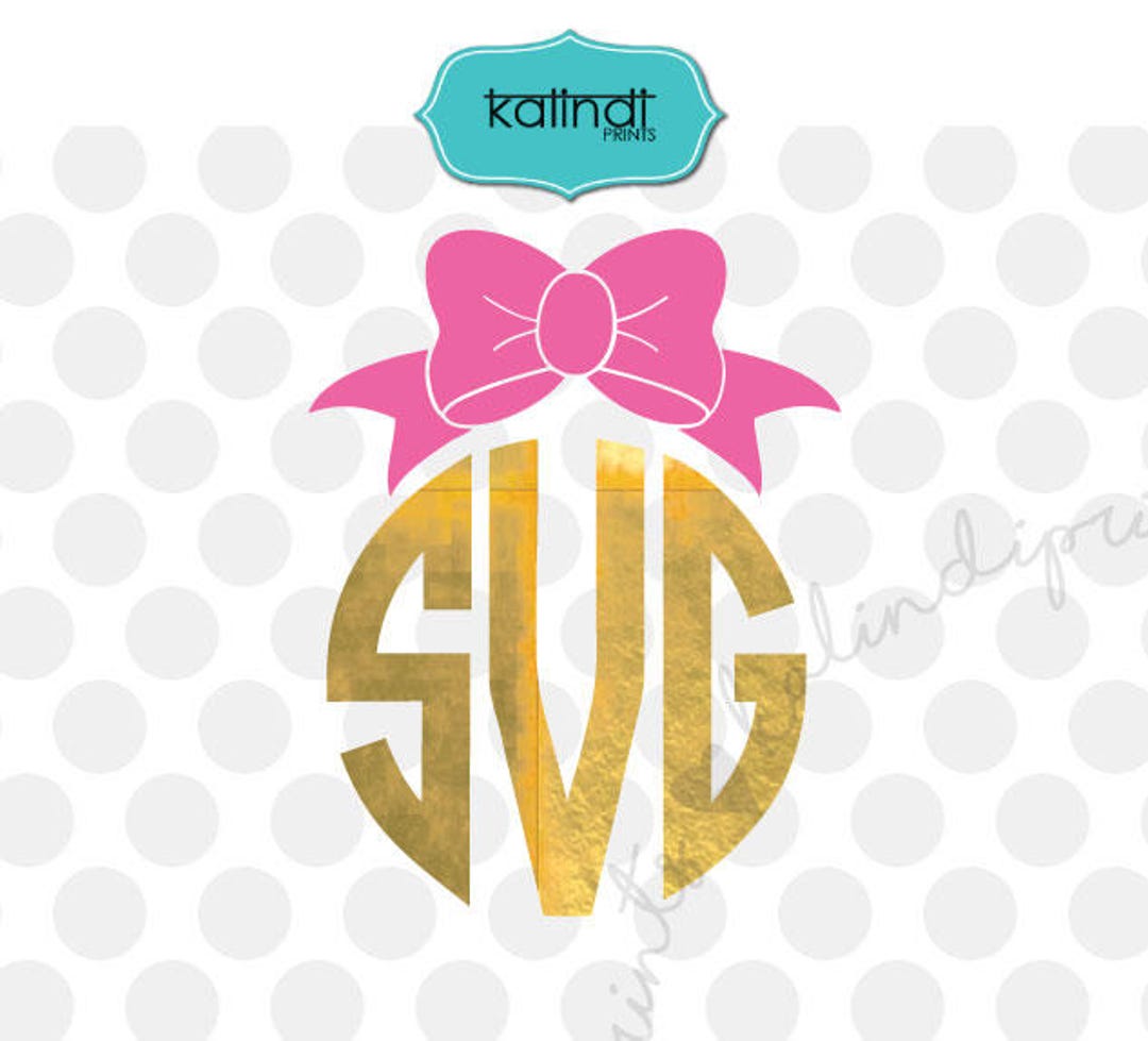 Bow Monogram Svg Bow Svg Monogram Svg Monogram Frame Svg - Etsy