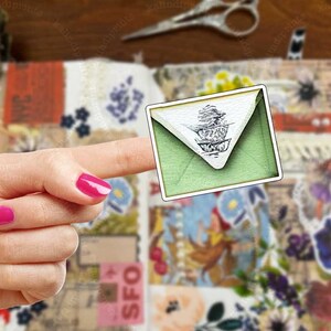 Vintage Envelopes Printable Bundle, Scrapbooking, Printable Stickers ...